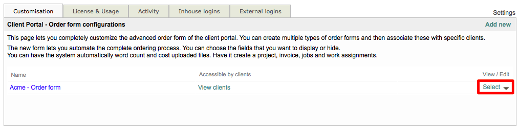 Viewing & Editing New Order Forms